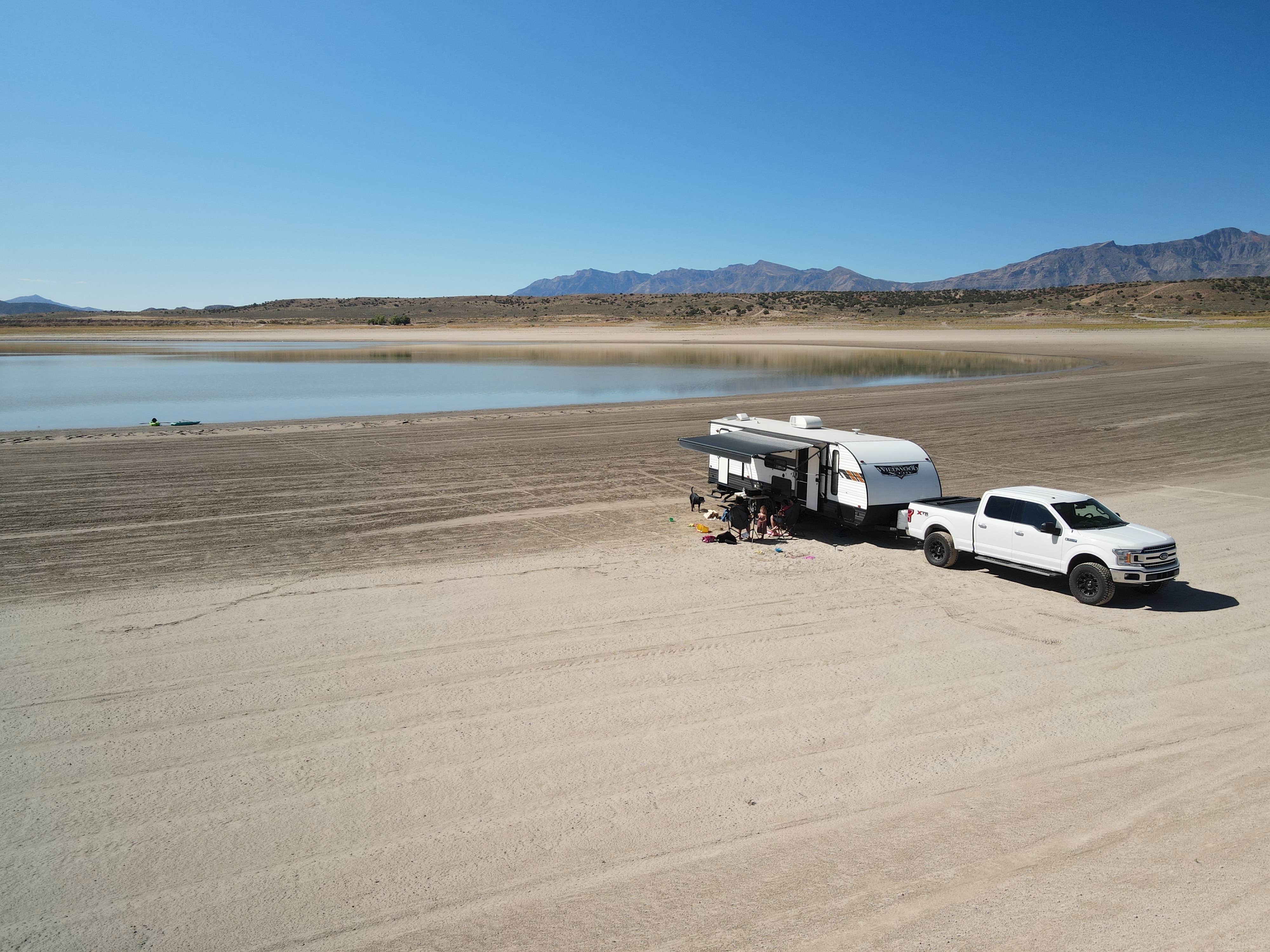 Sandy Beach at Yuba Lake Camping | Levan, UT