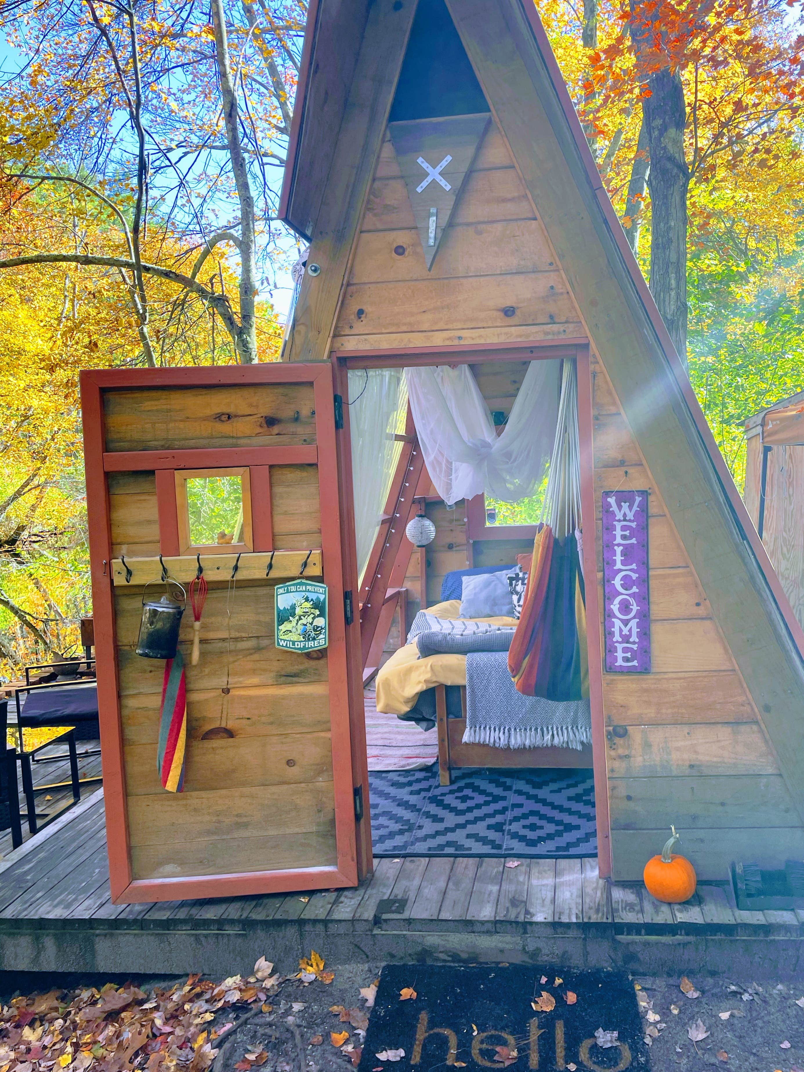 Rustic A-frame by the Water Camping | Woonsocket, MA
