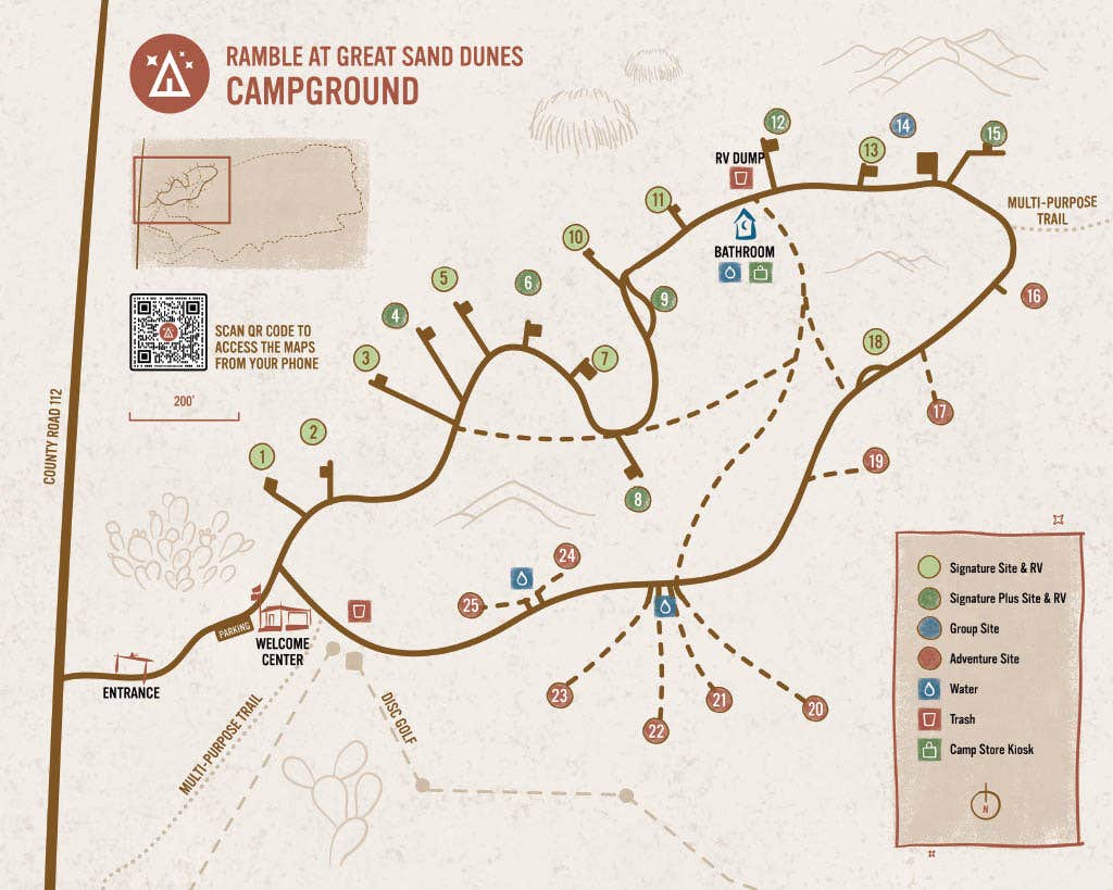 Ramble at Great Sand Dunes National Park Camping | Mosca, Colorado