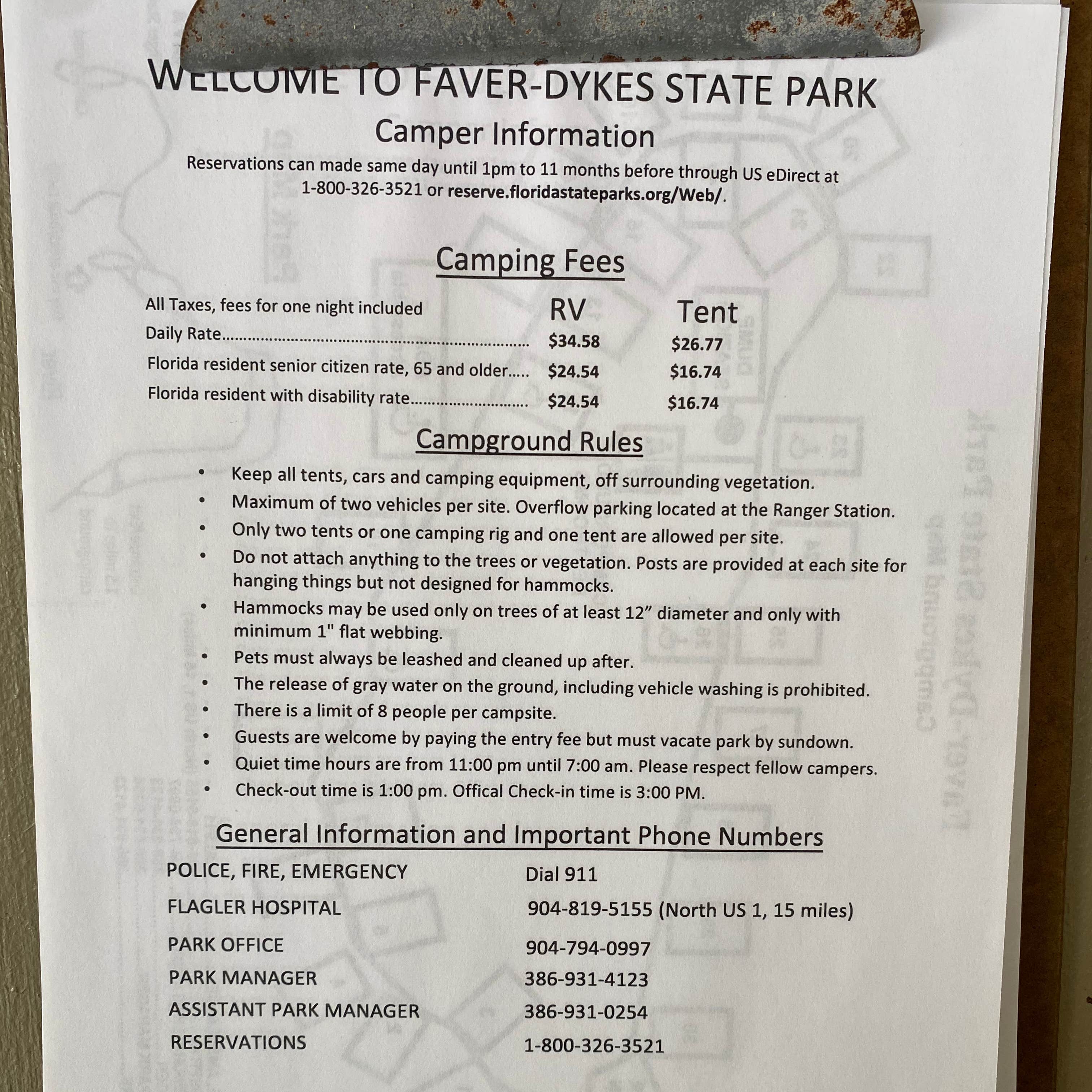 Faver-Dykes State Park Campground | Palm Coast, Florida