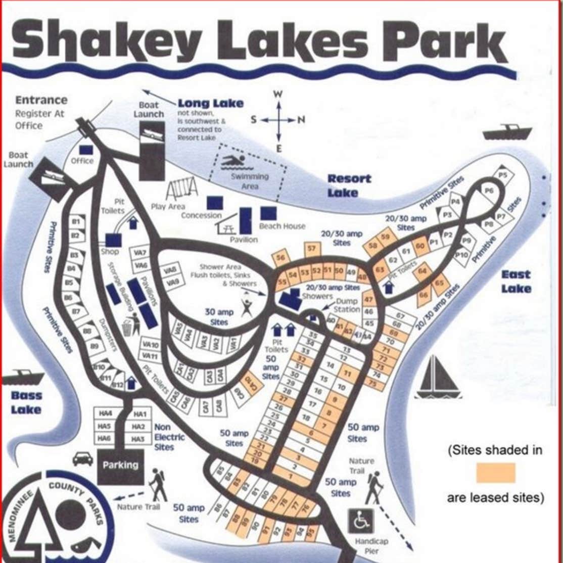 Shakey Lakes Park Campground | Wausaukee, Wisconsin