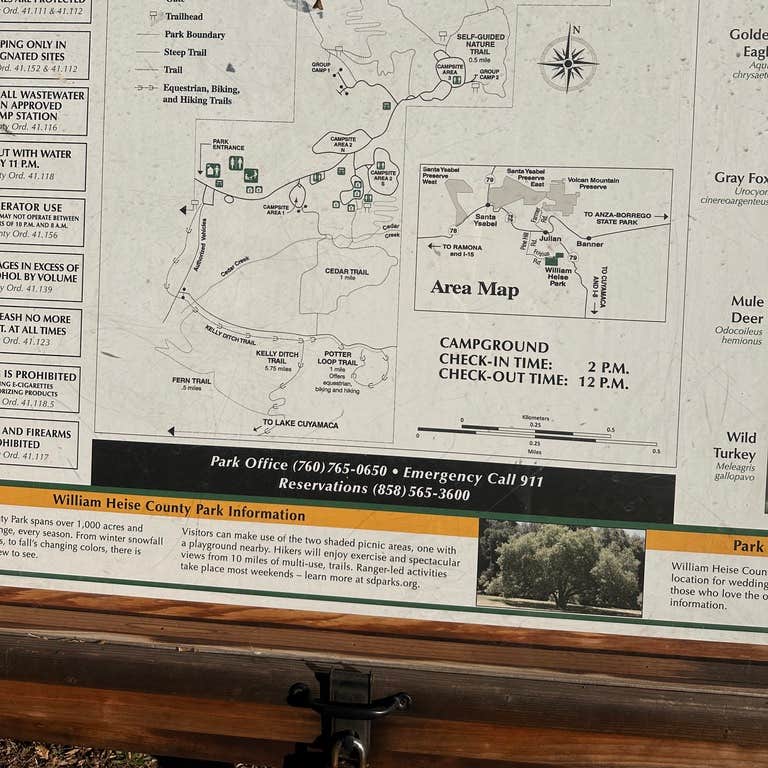 William Heise County Park Camping | Julian, California