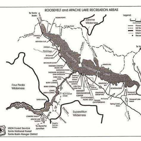Roosevelt Lake - Schoolhouse Point Campground Camping | Roosevelt, AZ ...