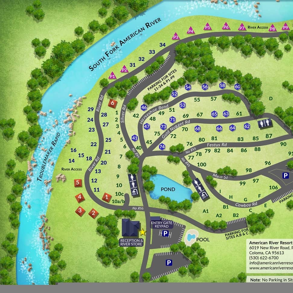 American River Resort Camping | Coloma, California