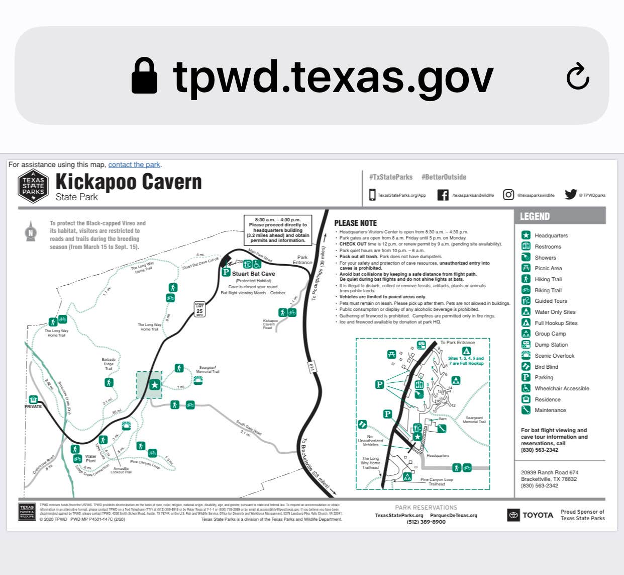 Kickapoo Cavern State Park Campground | Rocksprings, TX