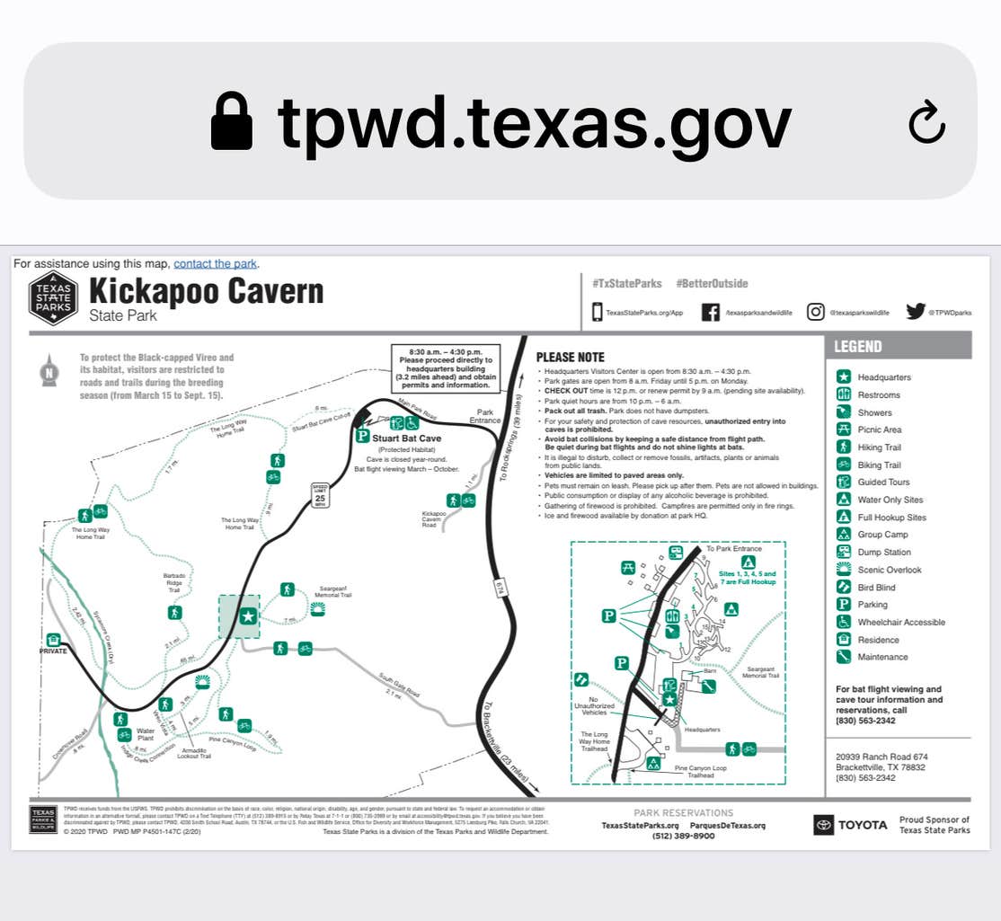 Kickapoo Cavern State Park Camping | The Dyrt