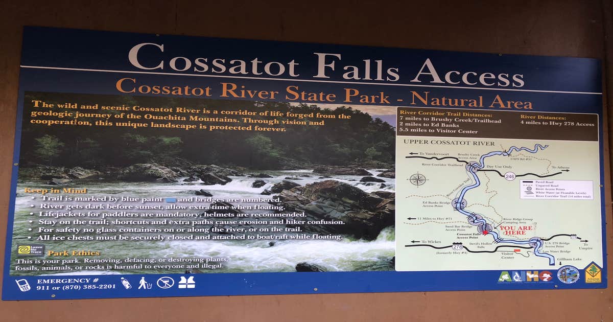 Cossatot Falls Campsites — Cossatot River State Park - Natural Area ...