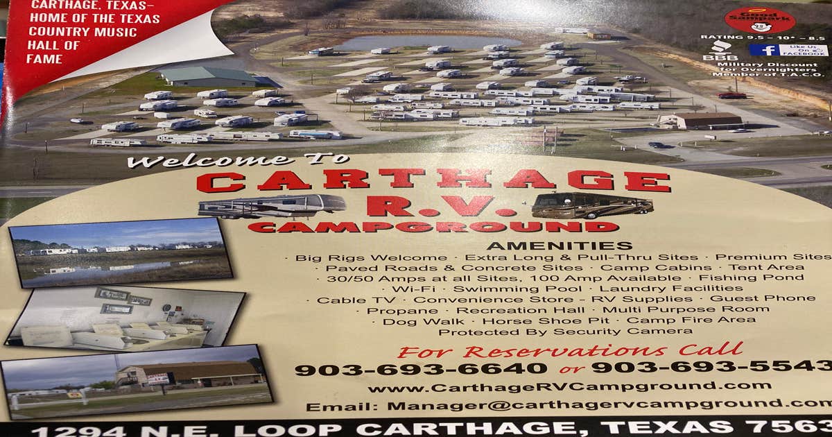 Carthage RV campground | Tatum, Texas