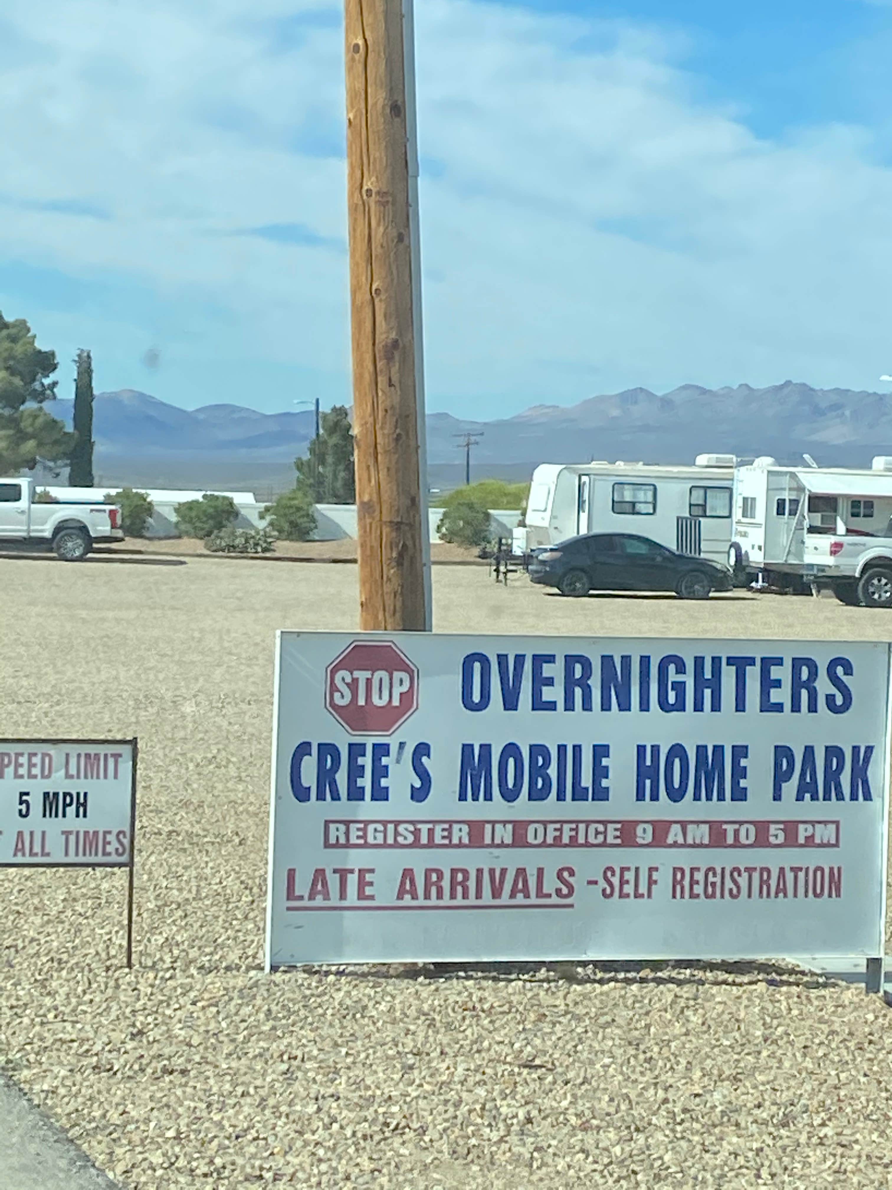 Cree’s Mobile Home Park Camping | Searchlight, NV