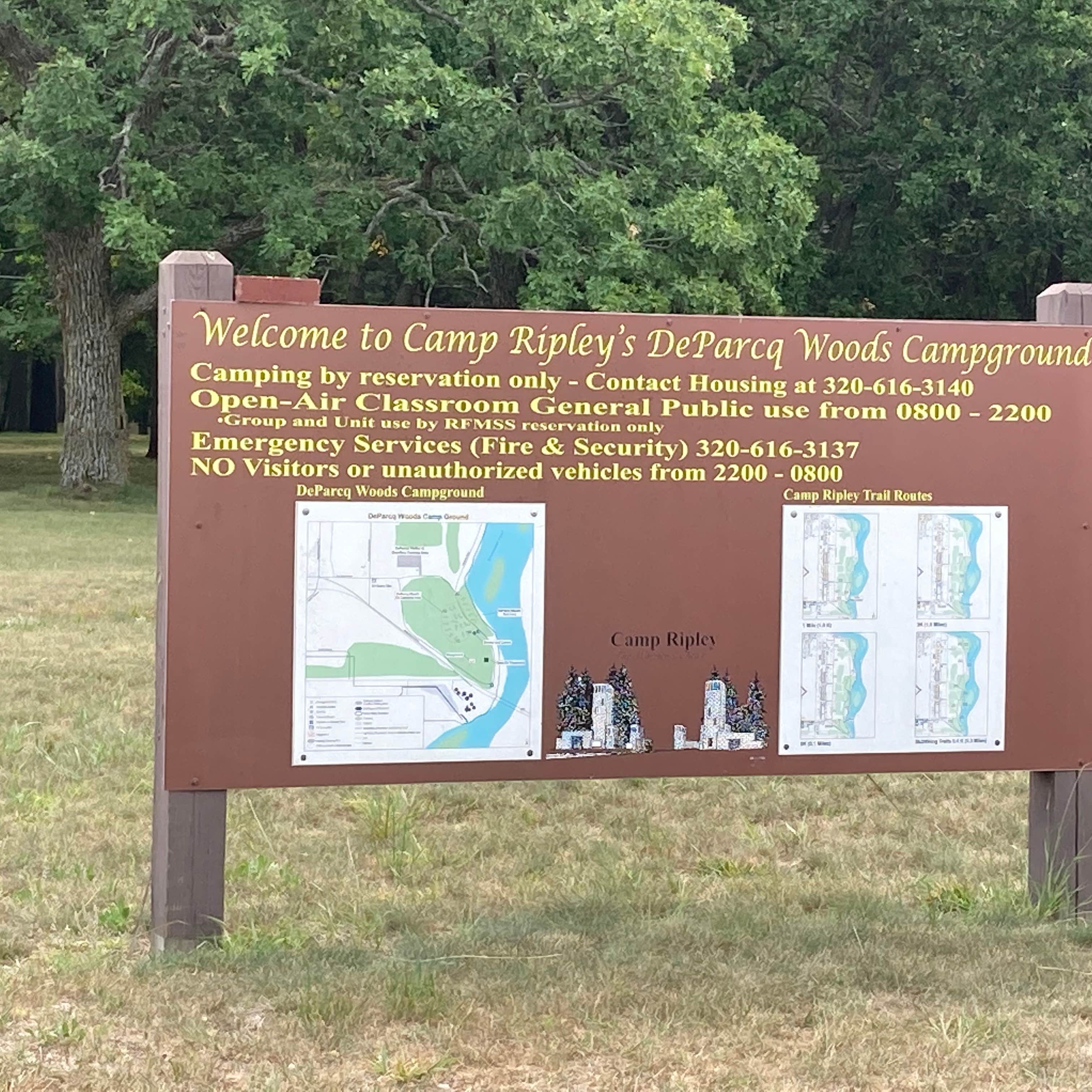 Military Park Camp Ripley DeParcq Woods Campground | Little Falls, MN