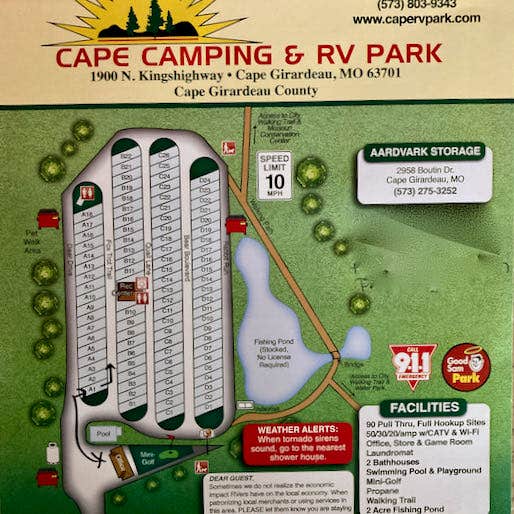 Cape Camping & RV Park | Cape Girardeau, Missouri