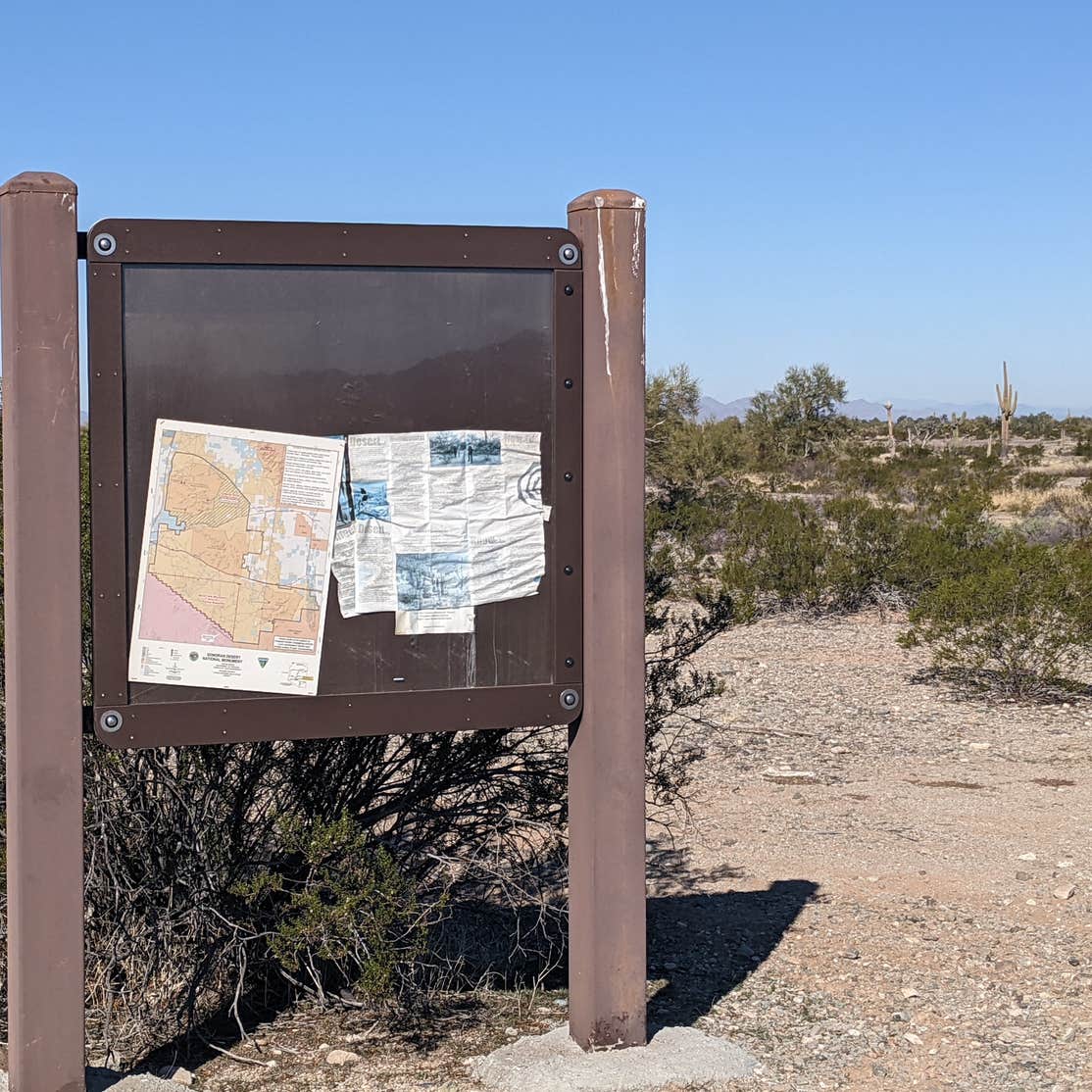 BLM Sonoran Desert National Monument - BLM road #8032 access Camping ...