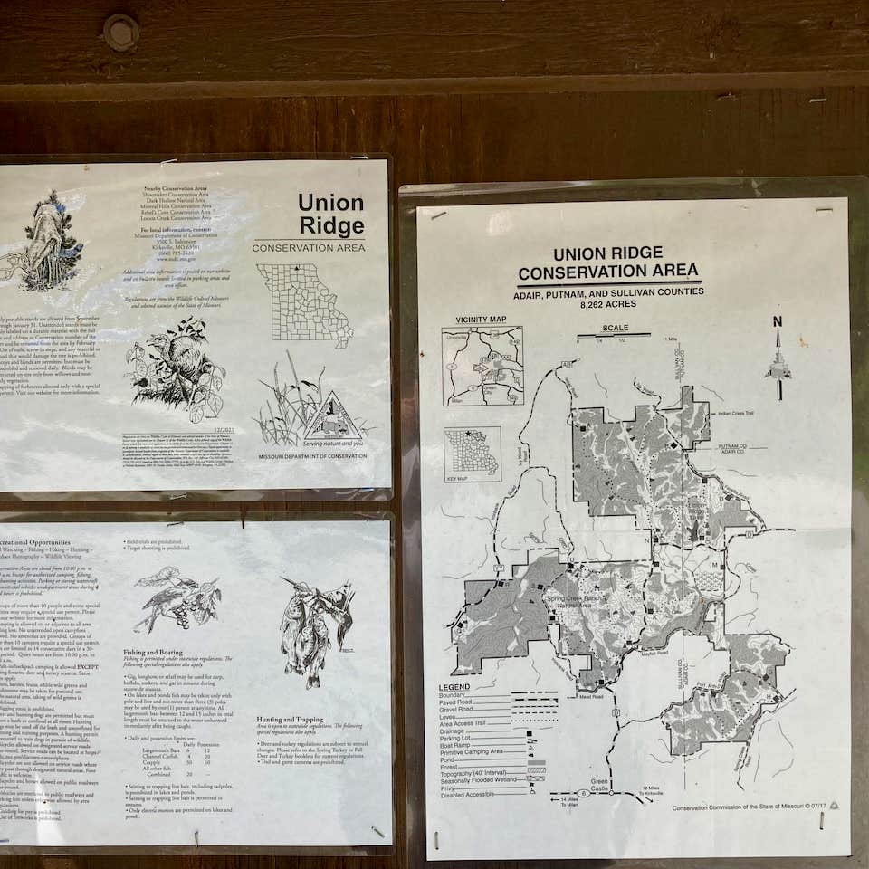 Union Ridge Conservation Area Camping | Kirksville, Missouri