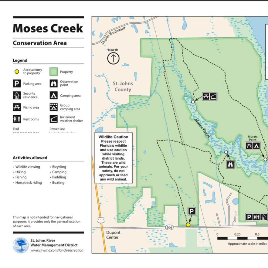 Moses Creek Conservation Area Camping | St. Augustine, Florida