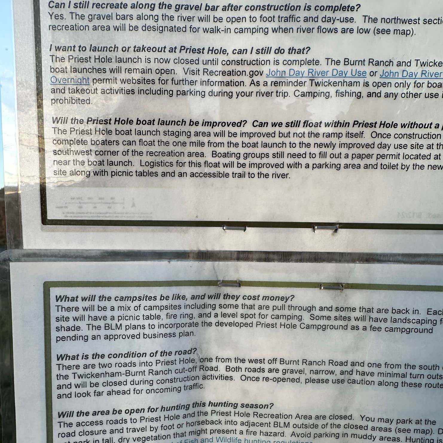 Priest Hole Recreation Area Camping | Mitchell, Oregon